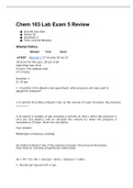 Chem 103 Lab Exam 5 Review - CHEM 103 - Stuvia US