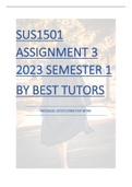 SUS1501 Assignment 3 2023 solutions (865480) - SUS1501 - Sustainability ...