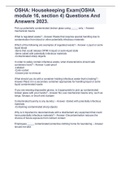 OSHA: Housekeeping Exam(OSHA module 16, section 4) Questions And Answers 2023. - OSHA ...
