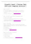 Crossfit Level 1 Trainer Test 2023 with Complete Solution!! Well ...
