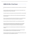 NIMS-IS 200.c Final Exam 2023 with 100% correct answers - NIMS-IS 200.c ...