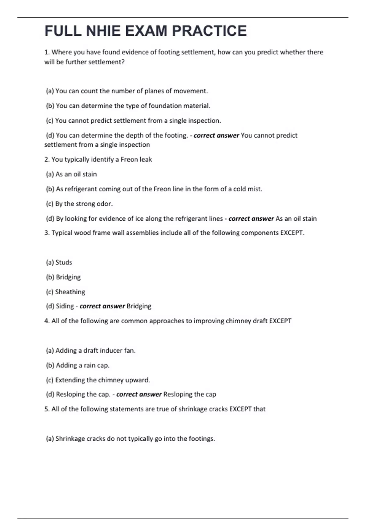 FULL NHIE EXAM PRACTICE 400+ QUESTIONS WITH ALL CORRECT ANSWERS - FULL NHIE - Stuvia US