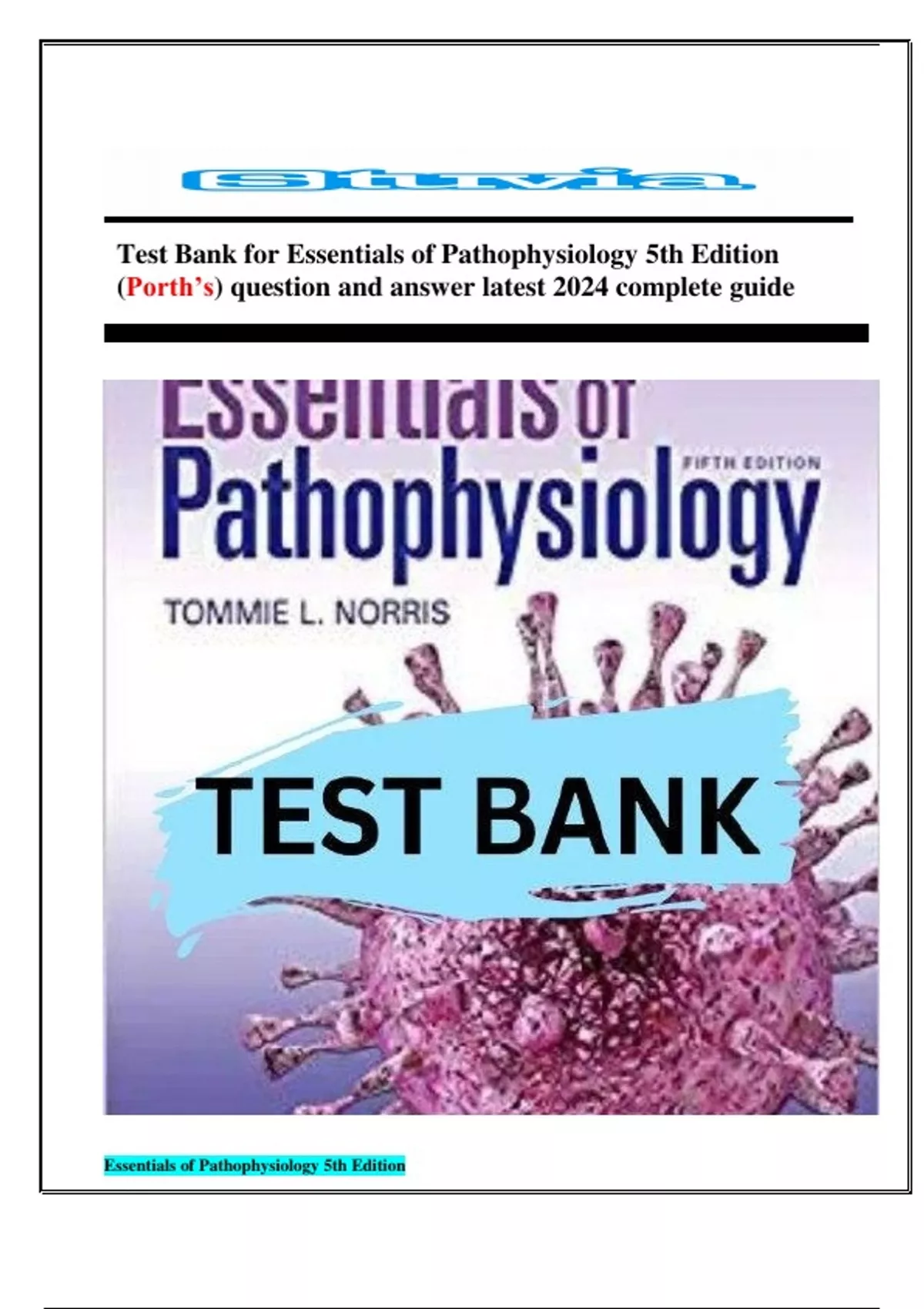 Test Bank for Essentials of Pathophysiology 5th Edition (Porth’s ...