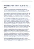 TNCC Exam 9th Edition Study Guide 2023 - TNCC - Stuvia US