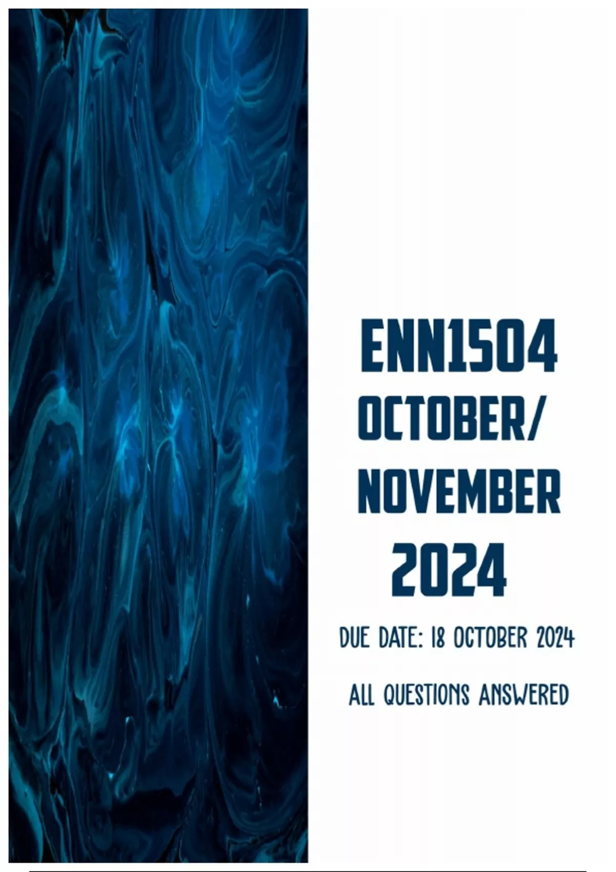 ENN1504 October/November 2024 | Due 18 October 2024 - Practising ...