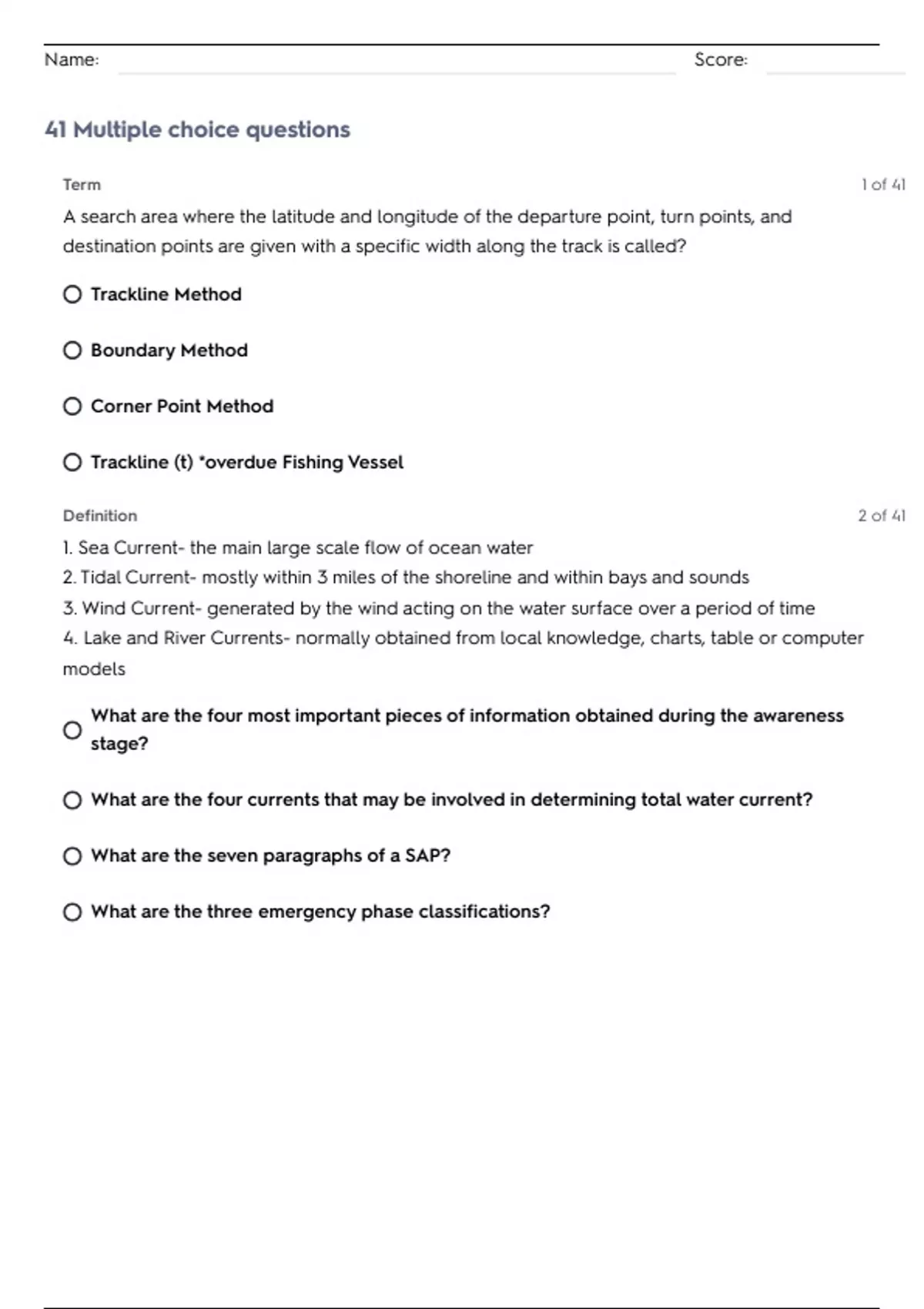 SAR Fundamentals Exam 2024 Questions With Complete Solutions ...