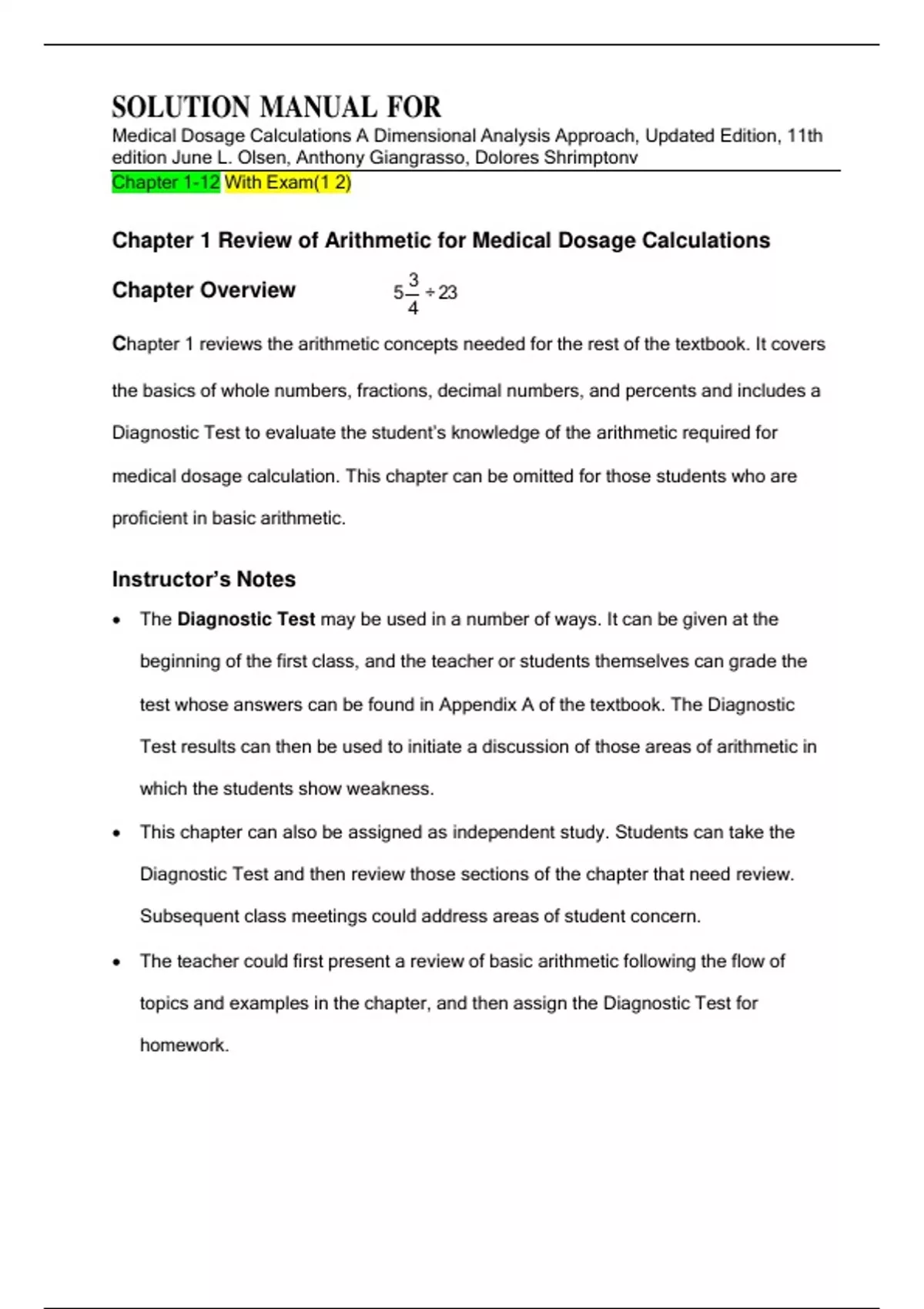 Solution Manual For Medical Dosage Calculations A Dimensional Analysis Solution Manual For Medical Dosage Calculations A Dimensional Analysis