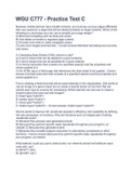 WGU C777 - Practice Test C with correct answers 2023 Review - WGU C777 ...
