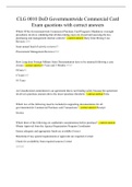 CLG 0010 DoD Governmentwide Commercial Card Exam questions with correct ...