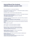 Arterial Blood Gas Analysis (ABGS)complete solution 2023 - ABG - Stuvia US