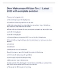 Dmv Vietnamese Written Test 1 Latest 2023 with complete solution - Dmv ...