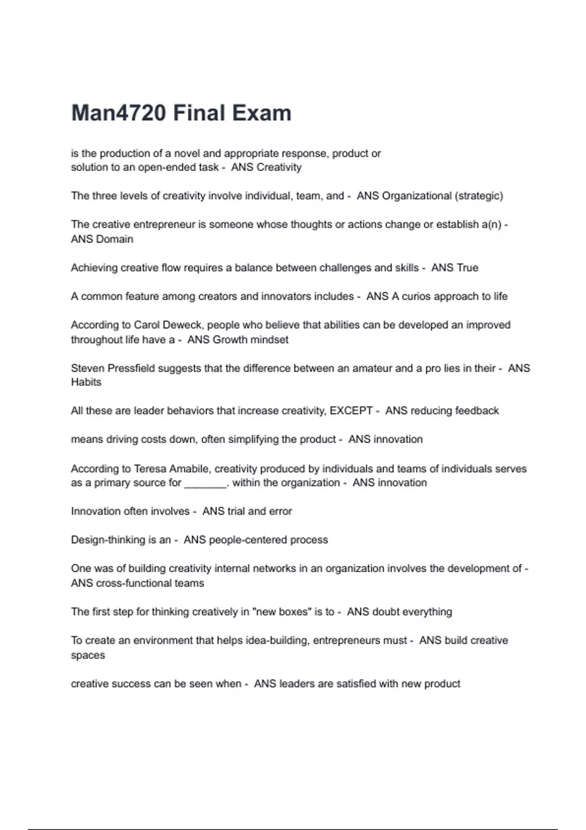 Man 4720 Final Exam Questions and Answers 2024/2025( A+ GRADED 100% VERIFIED). - Man 4720 ...