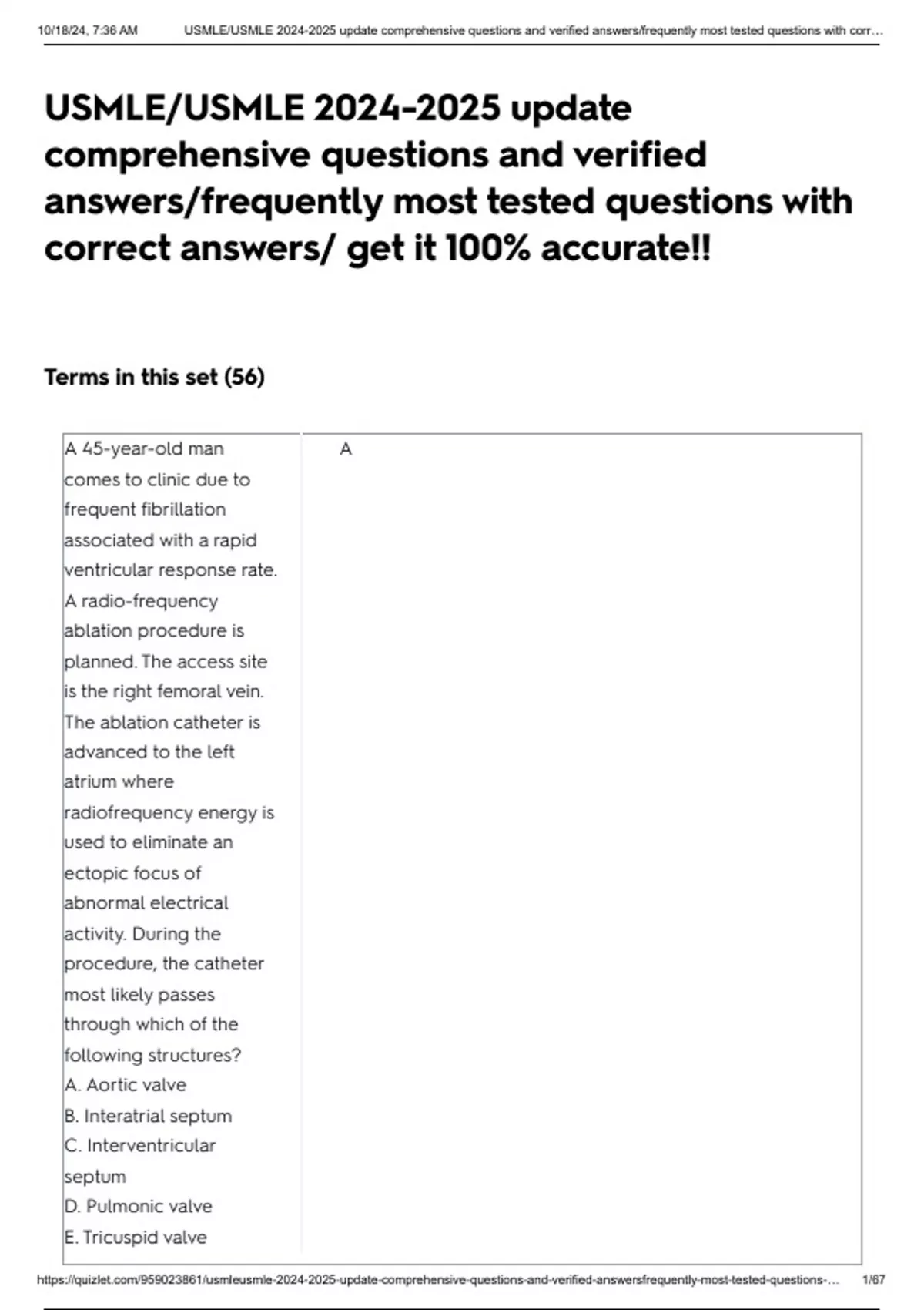 USMLE/USMLE update comprehensive questions and verified answers ...