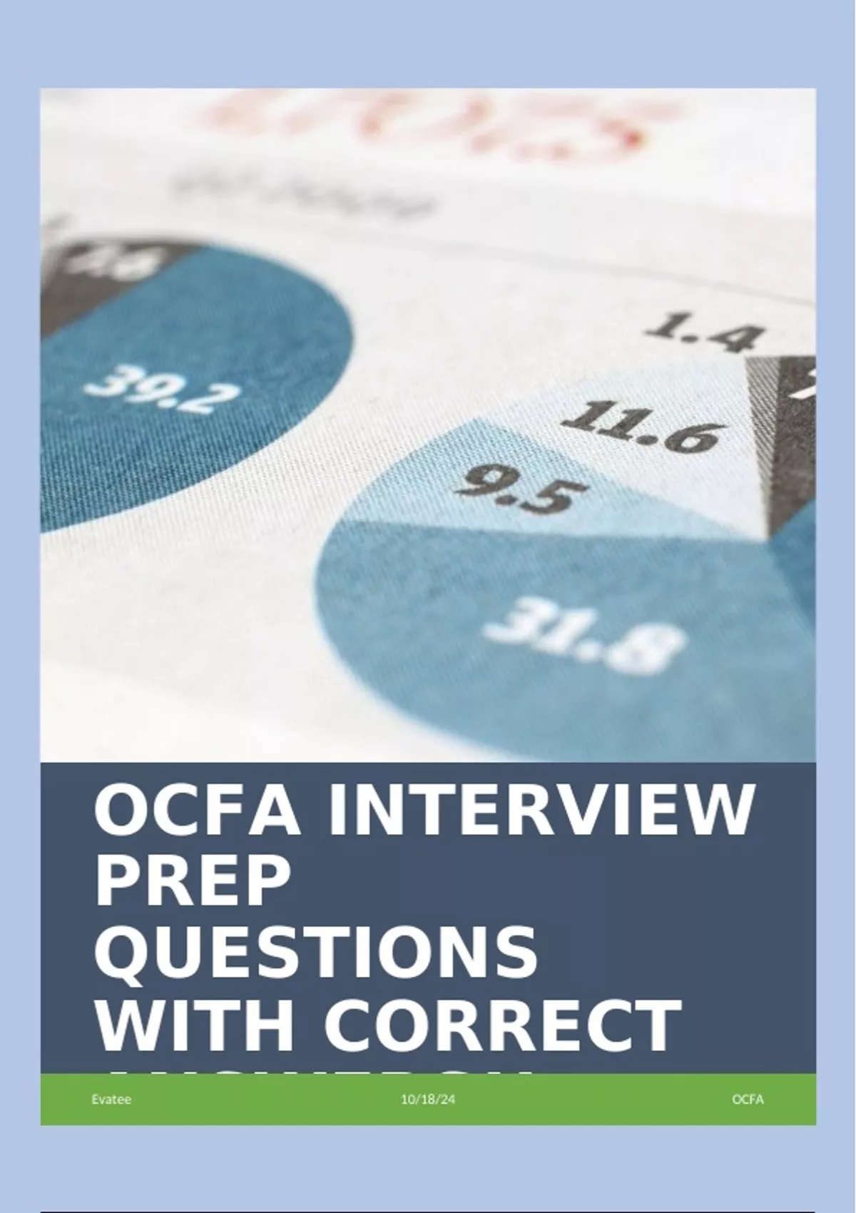 OCFA INTERVIEW PREP QUESTIONS WITH CORRECT ANSWERS!! - OCFA - Stuvia US