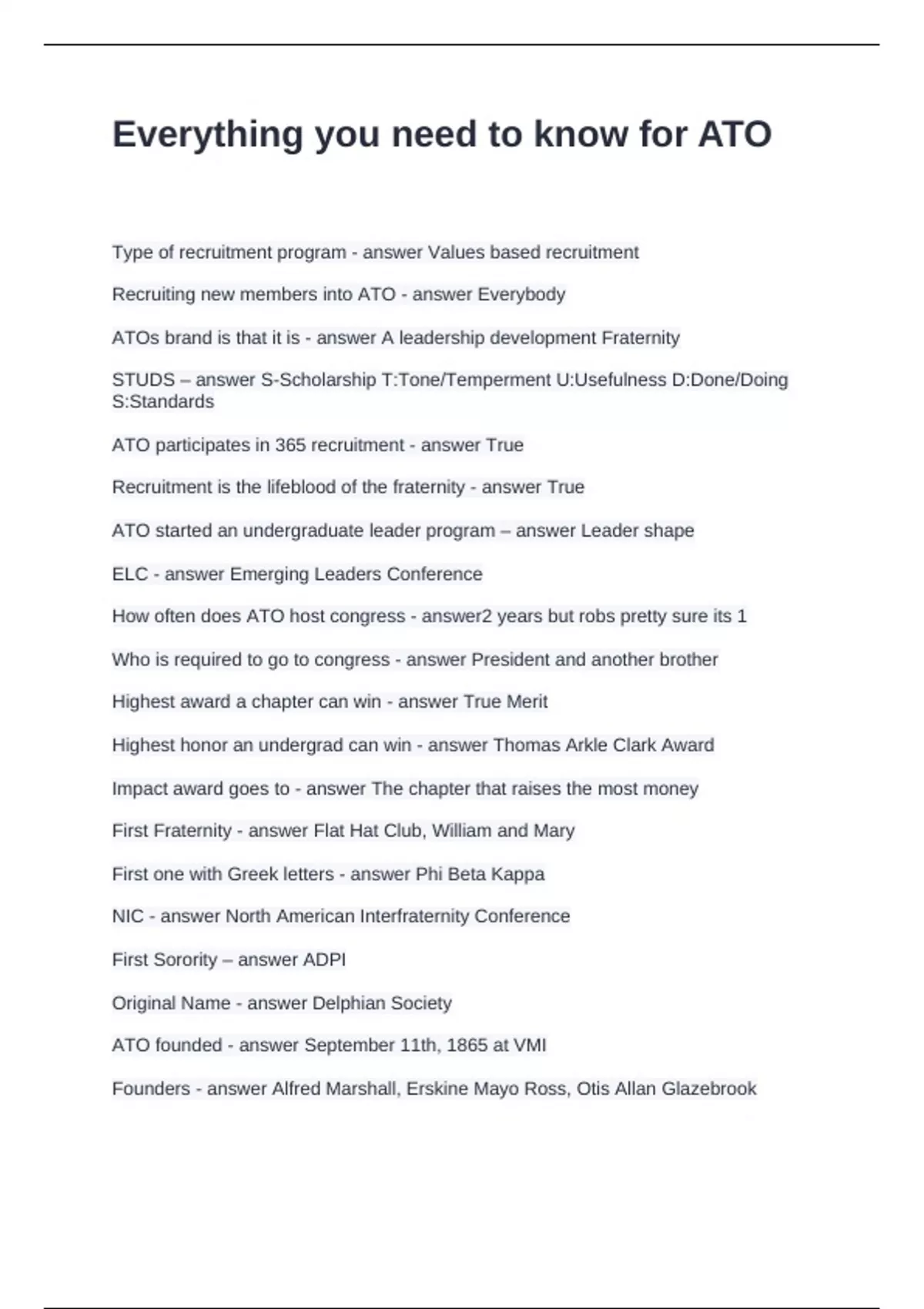 Everything you need to know for ATO Questions and Answers Rated A+ ...