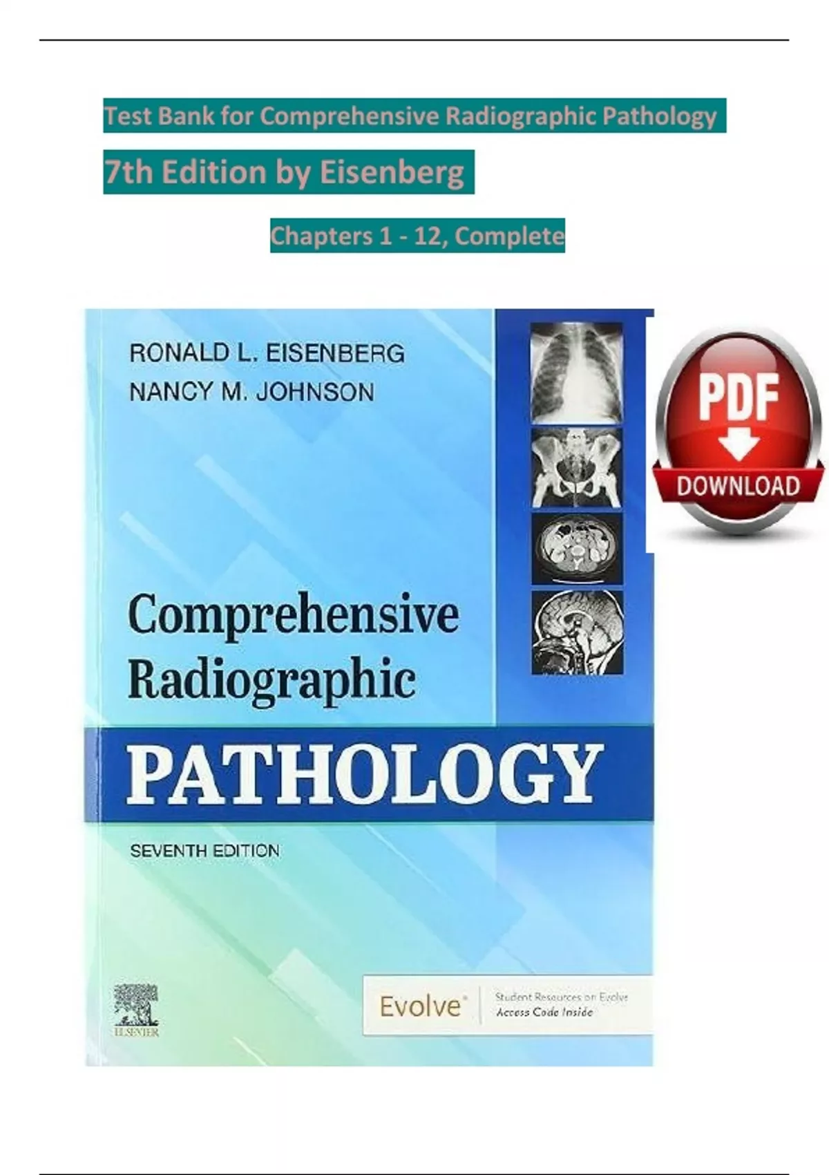 TEST BANK For Comprehensive Radiographic Pathology, 7th Edition by ...