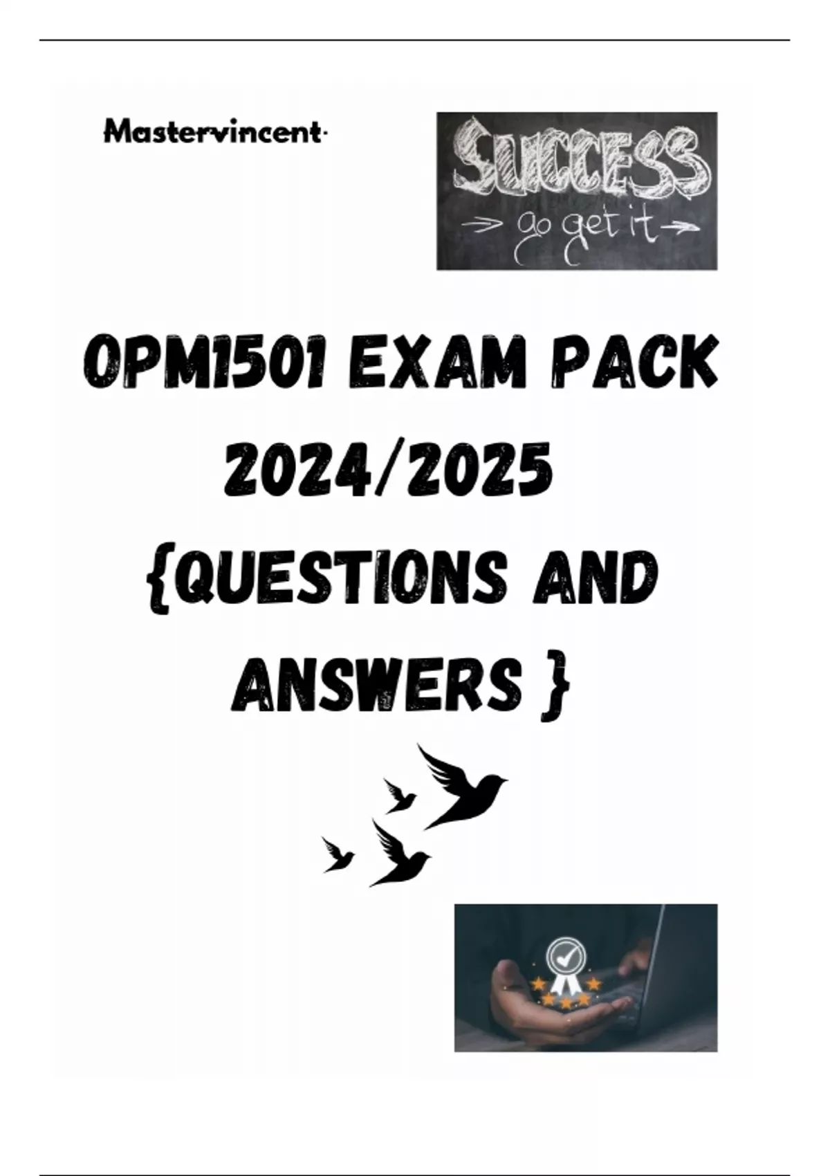 OPM1501 EXAM PACK 2024/2025 {QUESTIONS AND ANSWERS } - OPM1501 - Stuvia US
