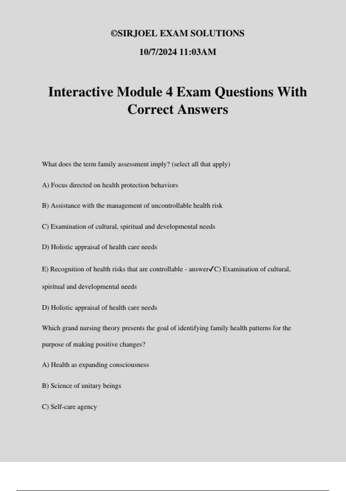Interactive Module 4 Exam Questions With Correct Answers - Interactive ...