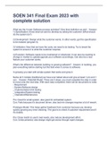 SOEN 341 Final Exam 2023 with complete solution - SOEN 341 - Stuvia US