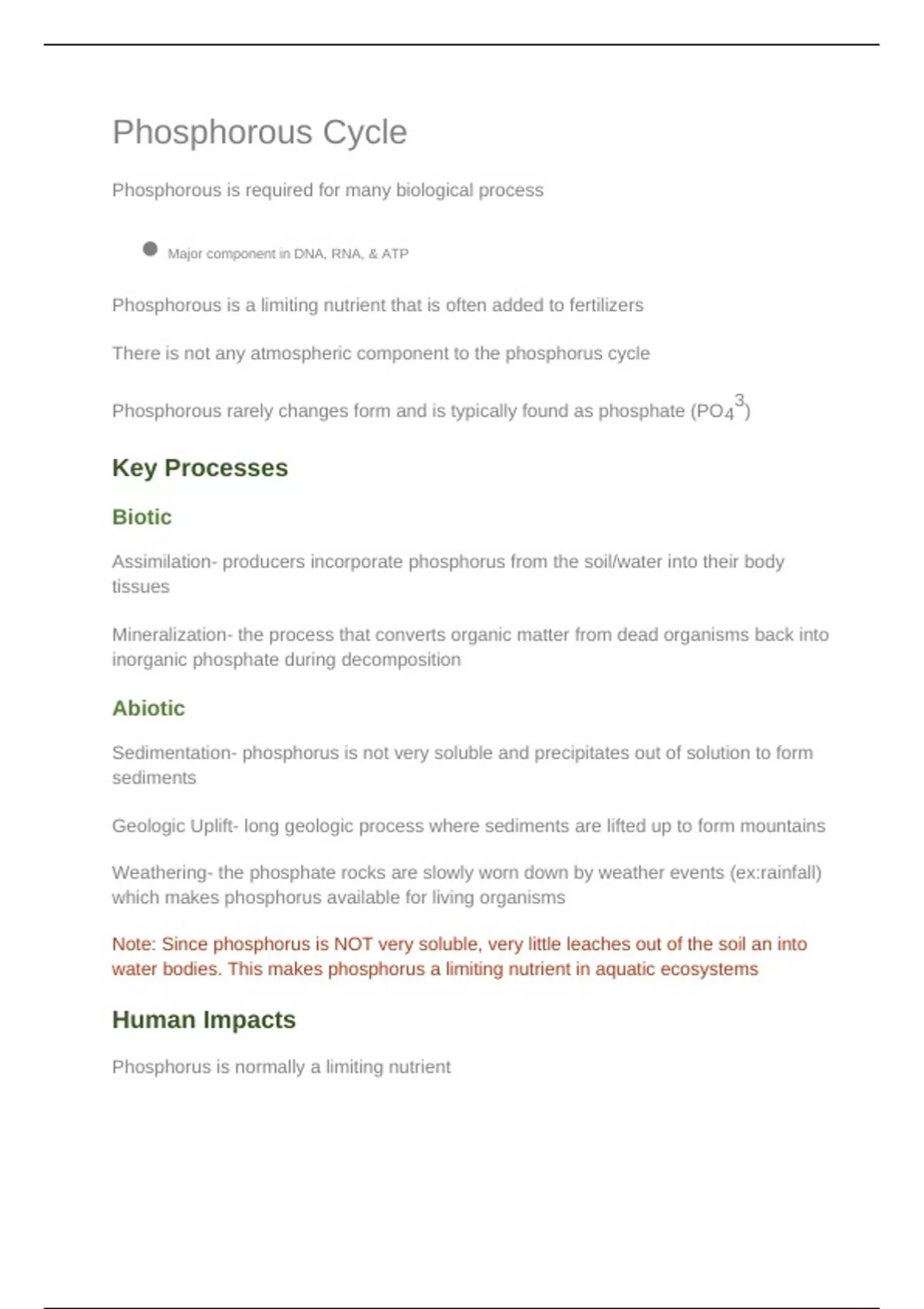 Unit 1.6 APES Notes - APES (SCZ611) - Stuvia US