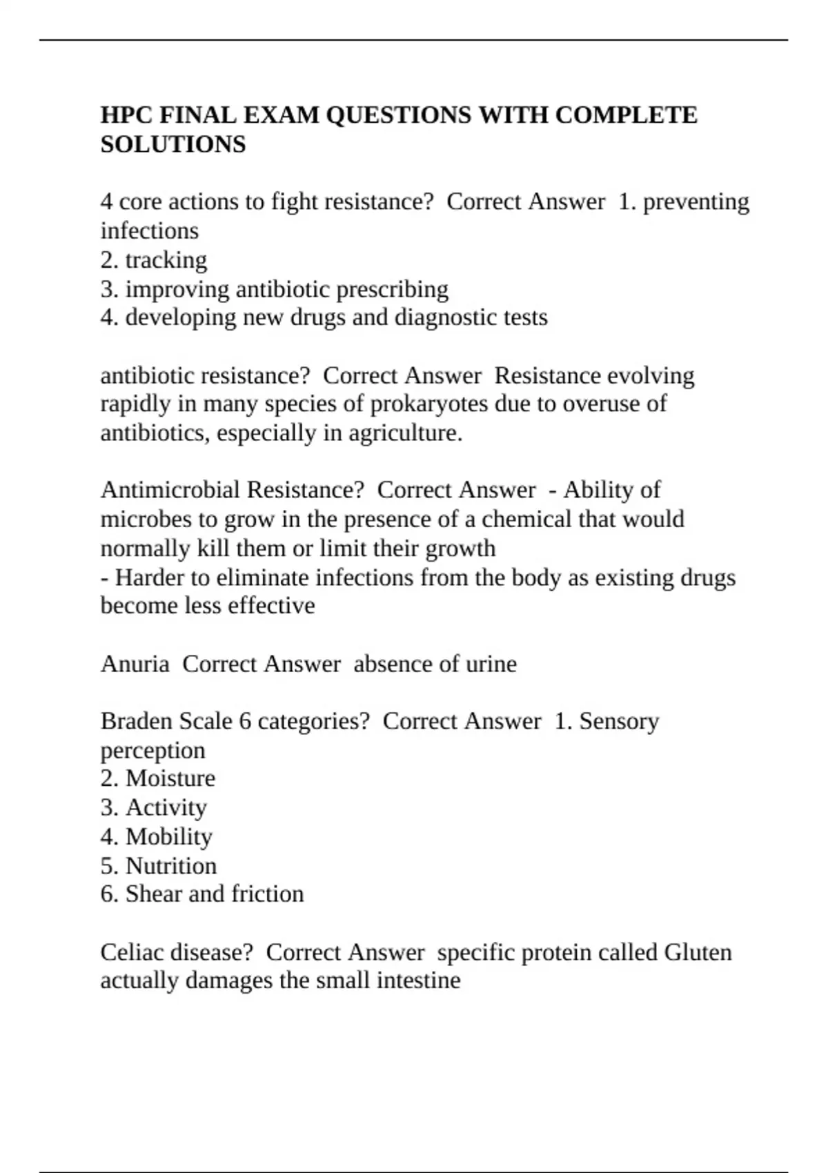 HPC FINAL EXAM QUESTIONS WITH COMPLETE SOLUTIONS - HPC - Stuvia US