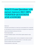 WebCE Exam Questions with correct Answers 2023 100% VERIFIED QUESTIONS ...