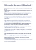 MRI question & answers 2023 updated - MRI - Stuvia US