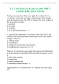 FL CAM Practice Exam #1| 100| WITH COMPLETE SOLUTIONS - FL CAM - Stuvia UK