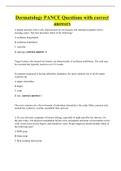 Dermatology PANCE Questions with correct answers - Dermatology PANCE ...