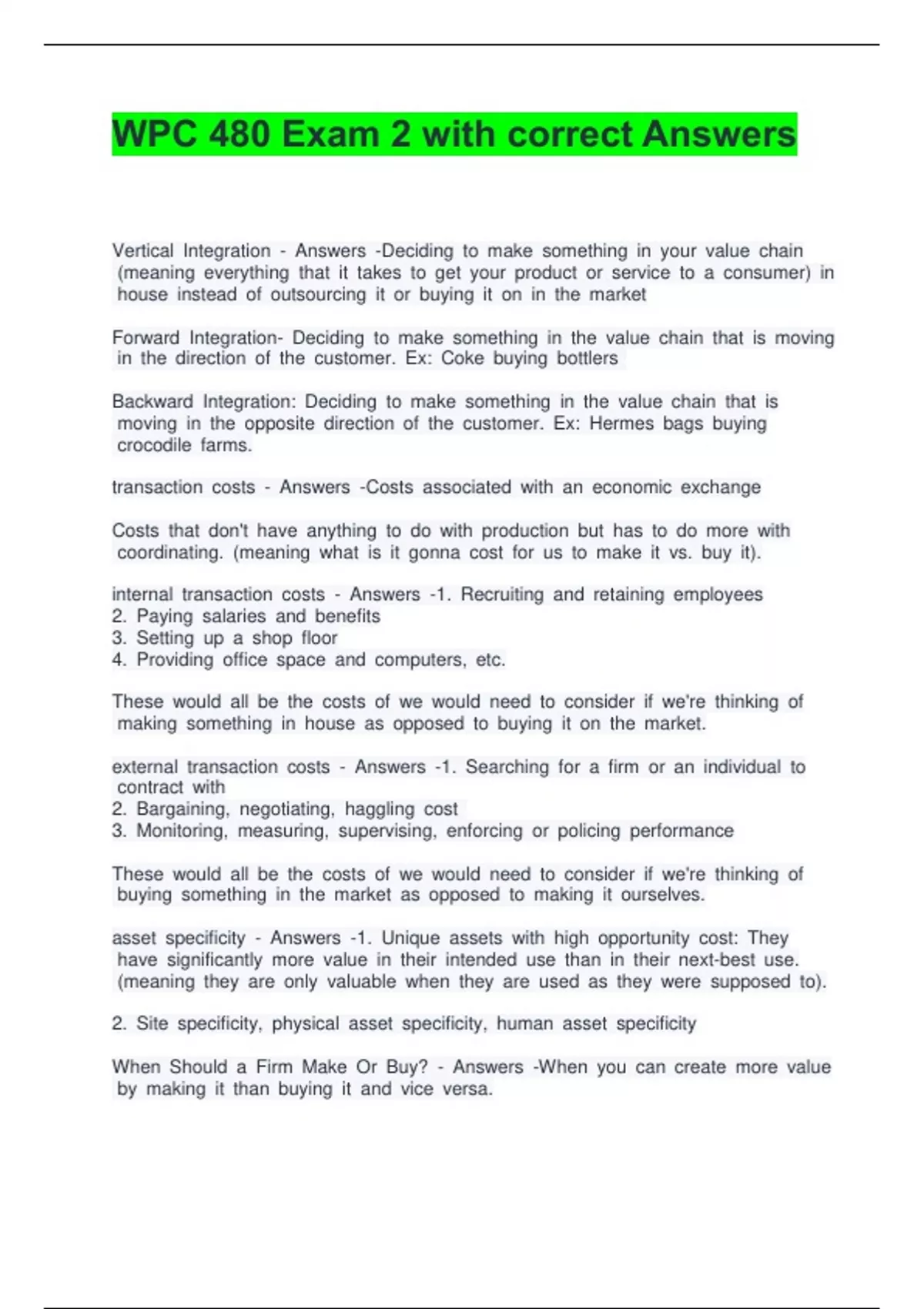 WPC 480 Exam 2 with correct Answers - WPC 480 - Stuvia US