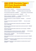AQA GCSE Chemistry Paper 1 2023 Exam Questions With Complete Solutions ...