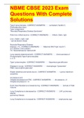 NBME CBSE 2023 Exam Questions With Complete Solutions - NBME CBSE - Stuvia US