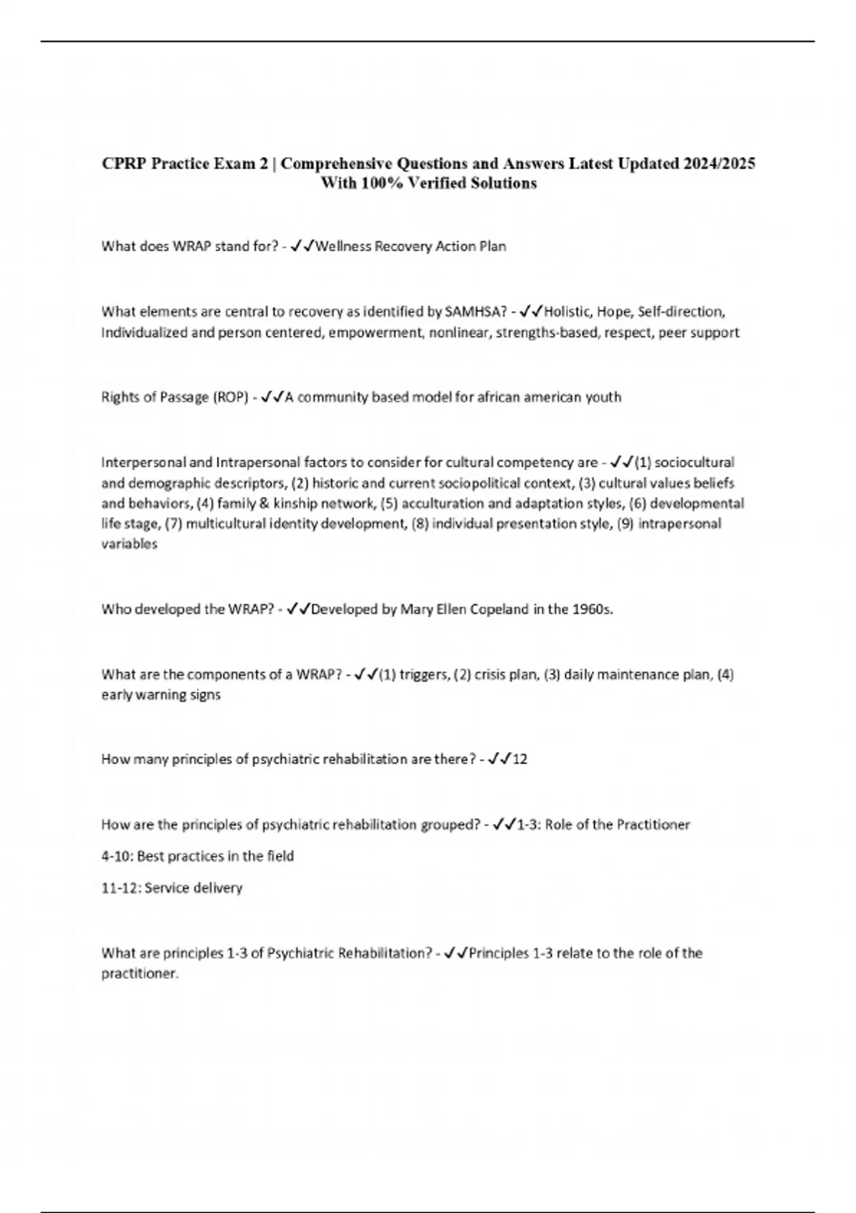 CPRP Practice Exam 2 | Comprehensive Questions and Answers Latest ...