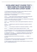 GCSS-ARMY MAST COURSE TEST 1 NEW COMPLETE EXAM REVIEW SOLUTION 2023 ...
