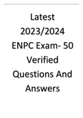 Latest 2023 ENPC Exam- 50 Verified Questions And Answers - ENPC - Stuvia FR
