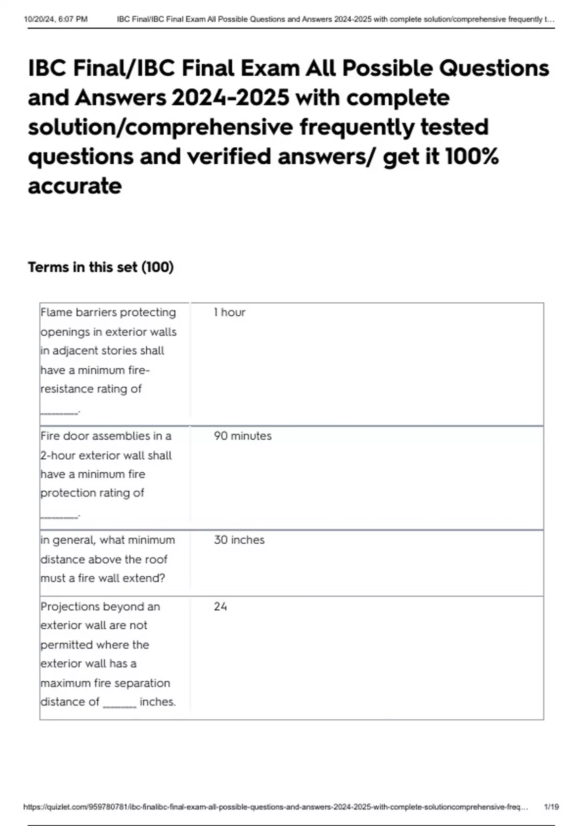 IBC Final/IBC Final Exam All Possible Questions and Answers with ...