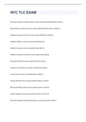 NYC TLC EXAM 2023 WITH 100% CORRECT ANSWERS - NYC TLC E - Stuvia US
