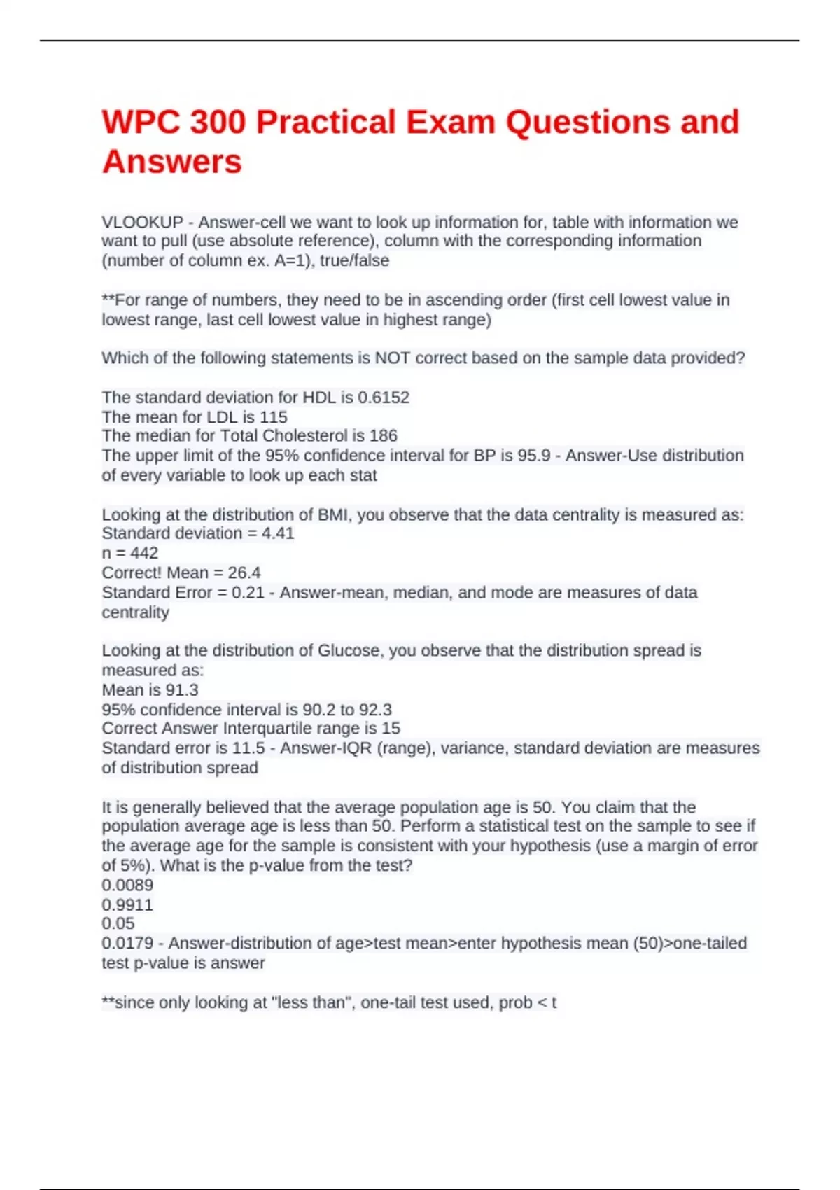 WPC 300 Practical Exam Questions and Answers - WPC 300 - Stuvia UK