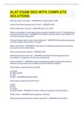 ALAT EXAM 2023 WITH COMPLETE SOLUTIONS - ALAT - Stuvia US