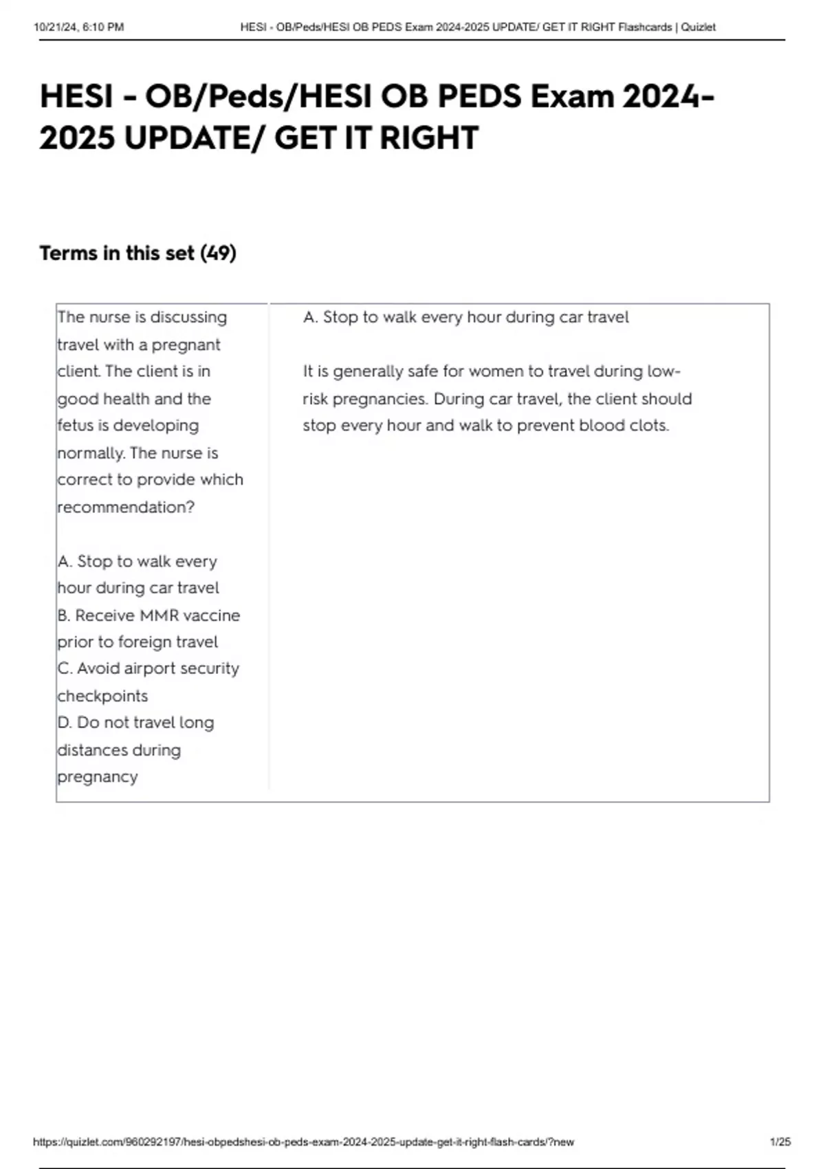 HESI - OB/Peds/HESI OB PEDS Exam UPDATE/ GET IT RIGHT - HESI - OB/Peds ...