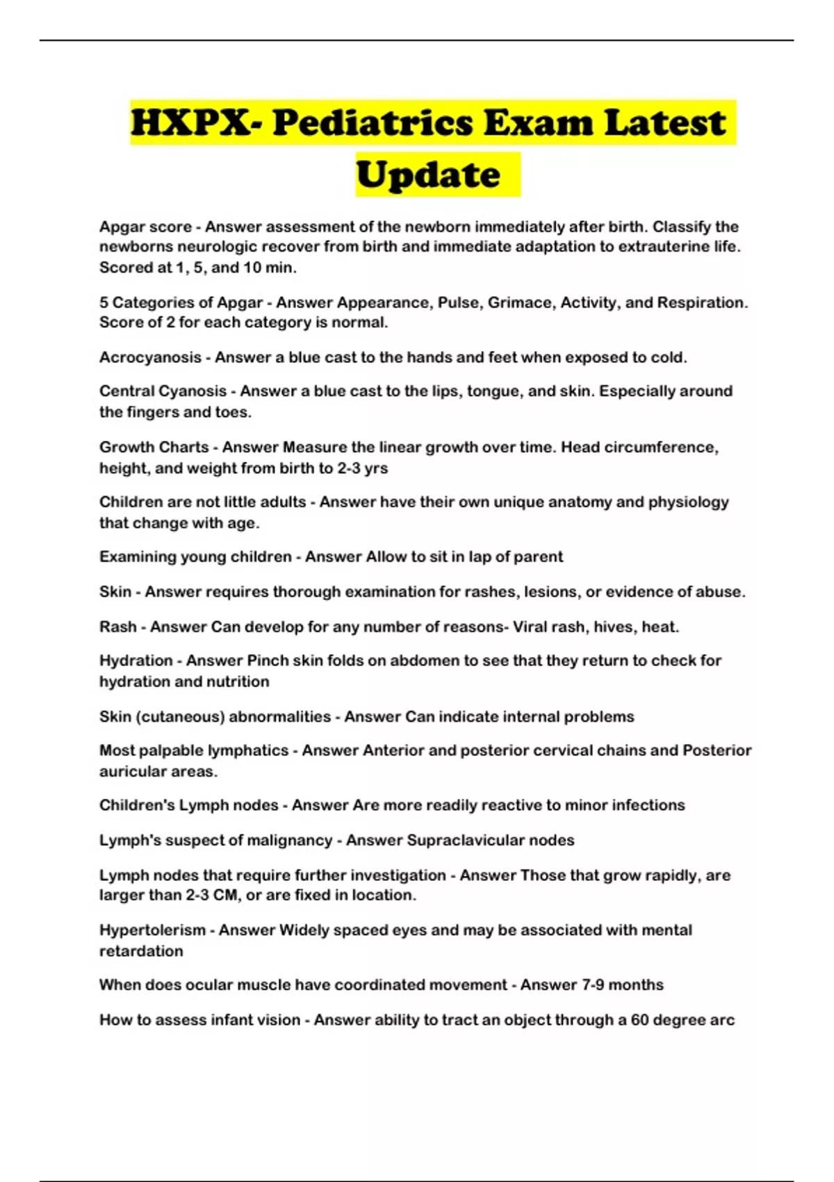 HXPX PACKAGED EXAMS WITH COMPLETE SOLUTION - Stuvia US