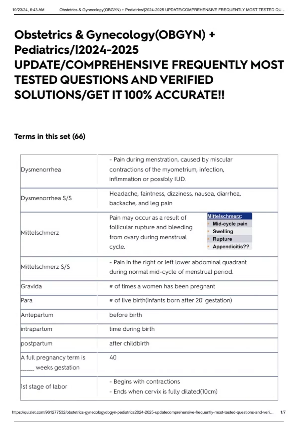 Obstetrics & Gynecology(OBGYN) + Pediatrics/| UPDATE/COMPREHENSIVE ...