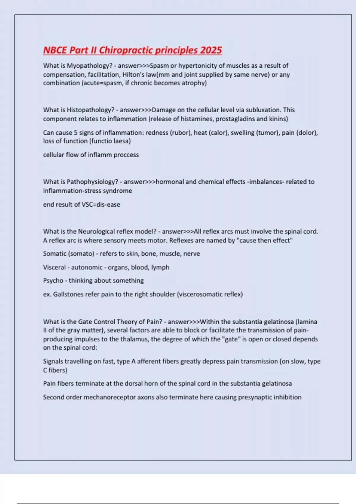 NBCE Part II: Chiropractic principles 2025 - NBCE Part II: Chiropractic ...