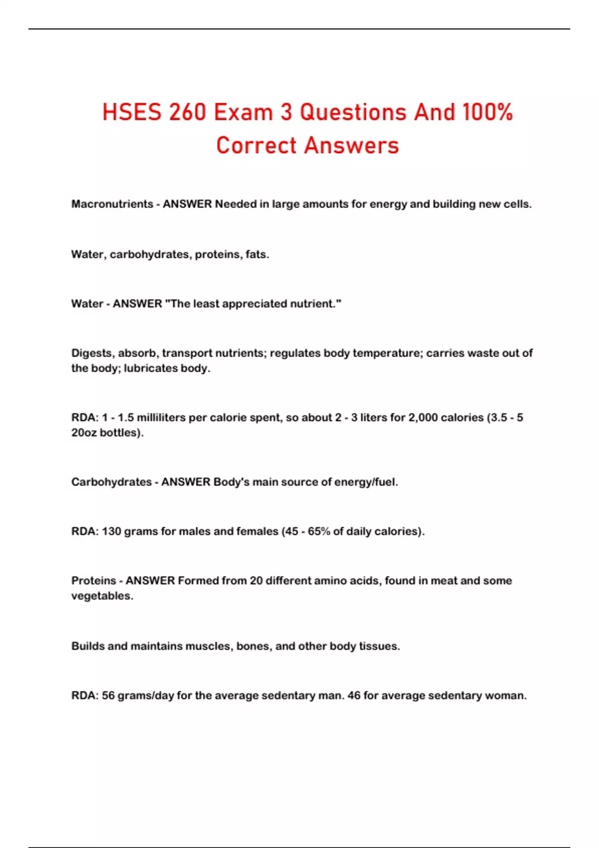 HSES PACKAGED EXAMS WITH QUESTIONS AND 100% CORRECT ANSWERS - Stuvia US
