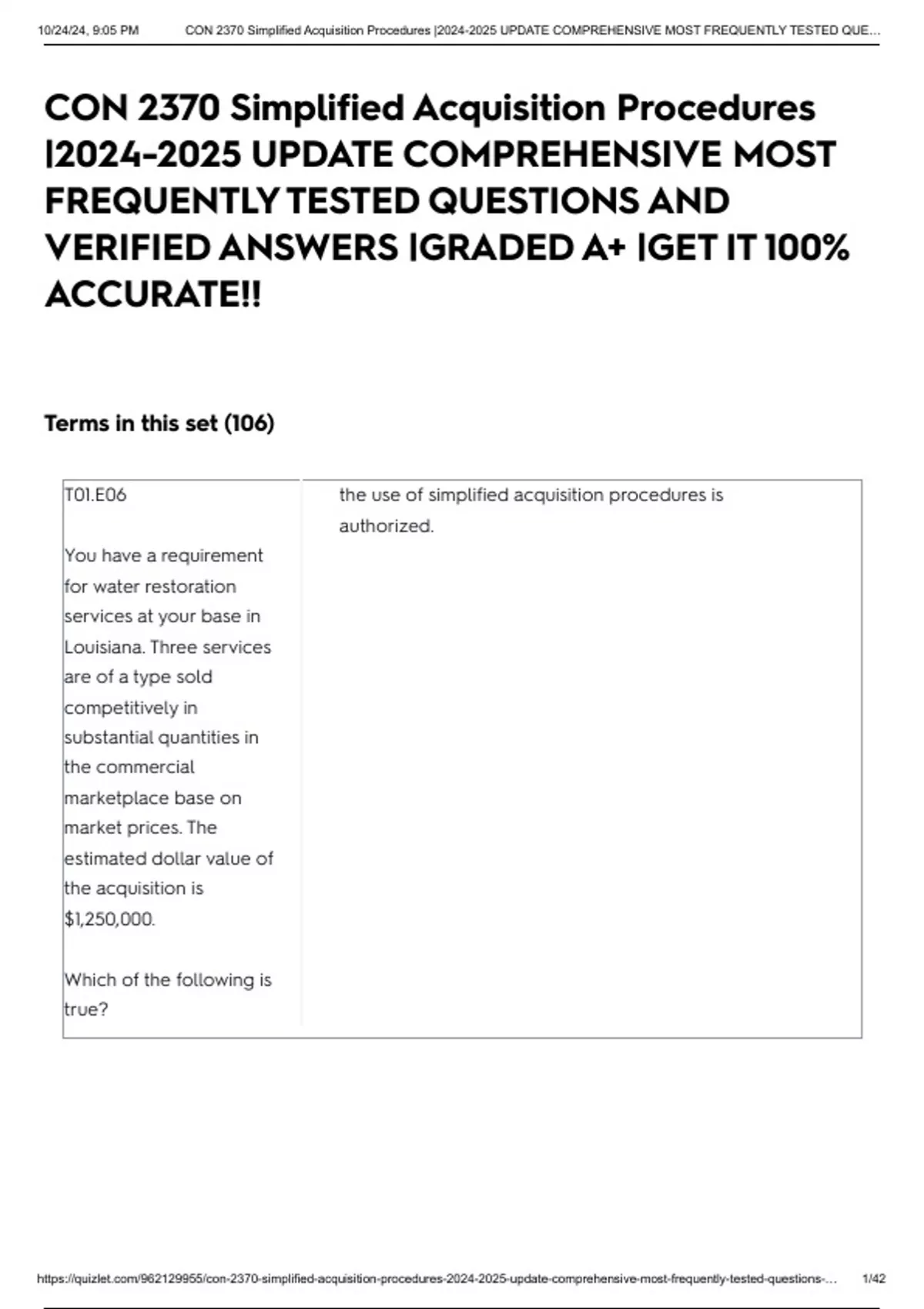 CON 2370 Simplified Acquisition Procedures | UPDATE COMPREHENSIVE MOST ...