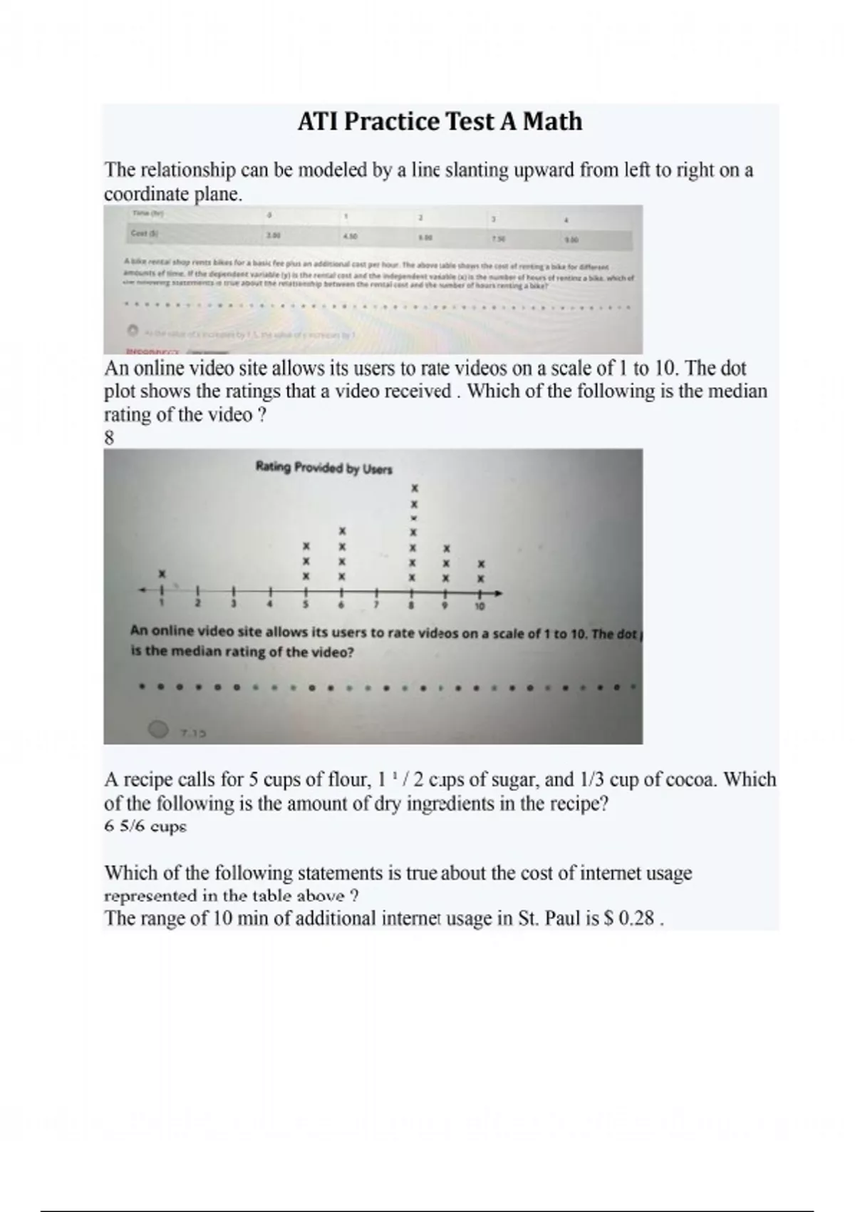 ATI Practice Test A Math - BUS 1750 - Stuvia US
