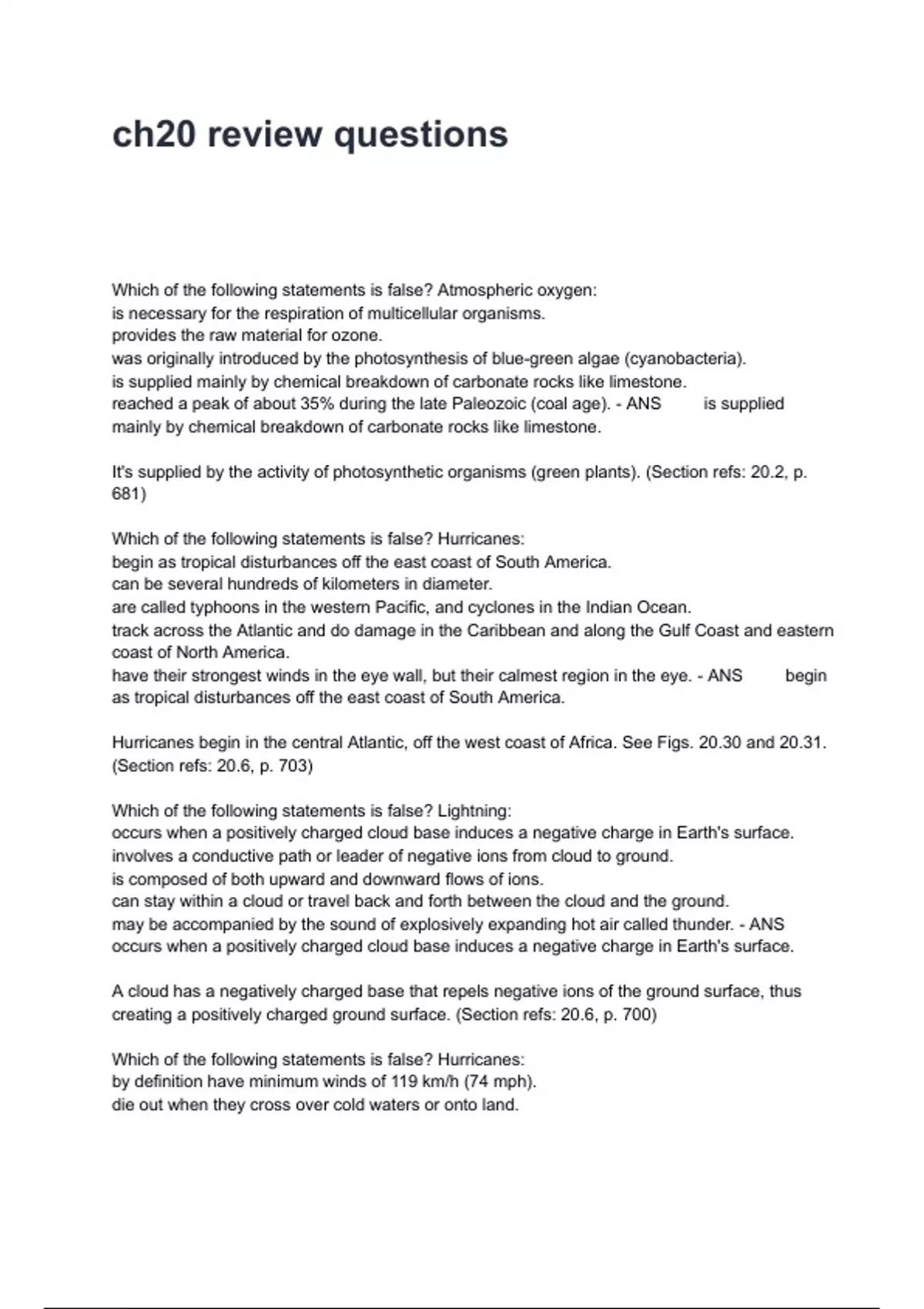 ch20 review questions 2024 - FLSE - Stuvia US