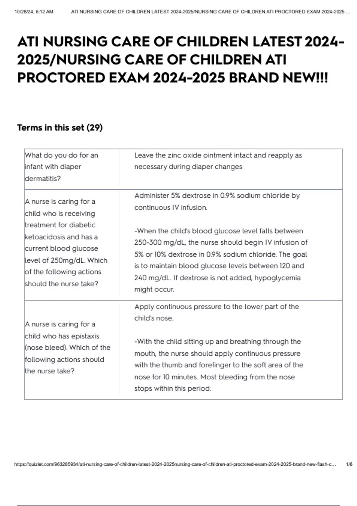 ATI NURSING CARE OF CHILDREN LATEST /NURSING CARE OF CHILDREN ATI ...