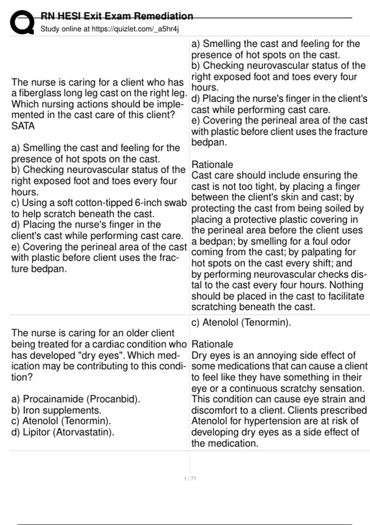 RN HESI EXIT EXAM - VERSION 3 (V3) ALL 160 QUESTIONS & ANSWERS INCLUDED ...