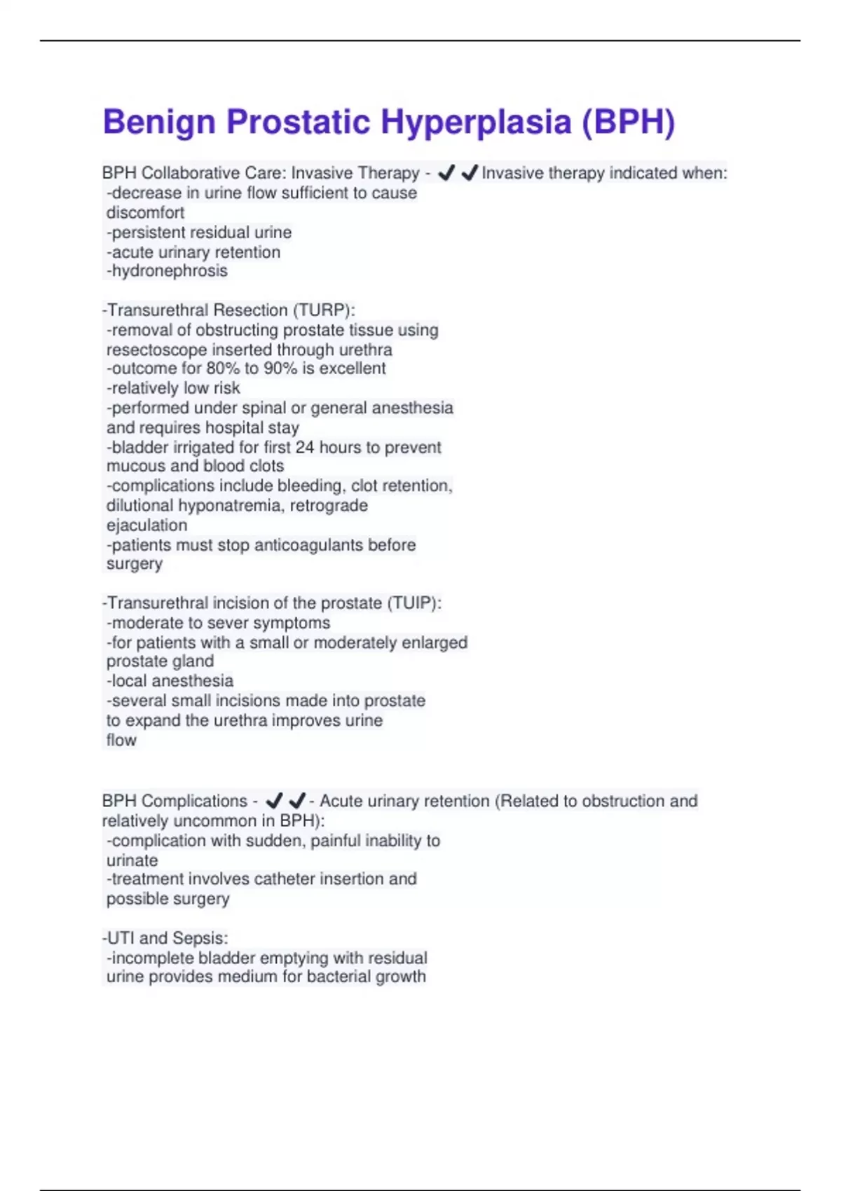 Benign Prostatic Hyperplasia (BPH) (Questions and answers) LATEST ...